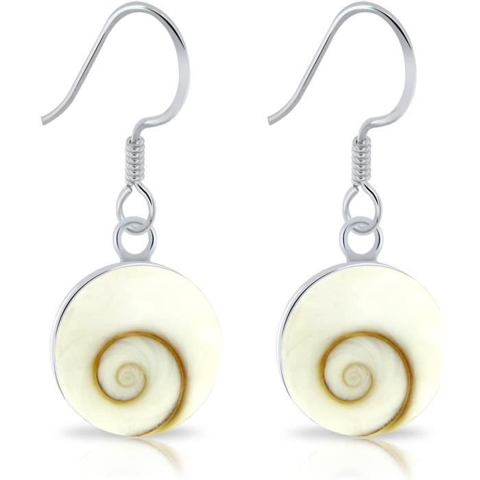 Boucles D'Oreilles Rondes Oeil De Sainte Lucie Argent 925-1000[u6265] - - Achat / Vente boucle d ...
