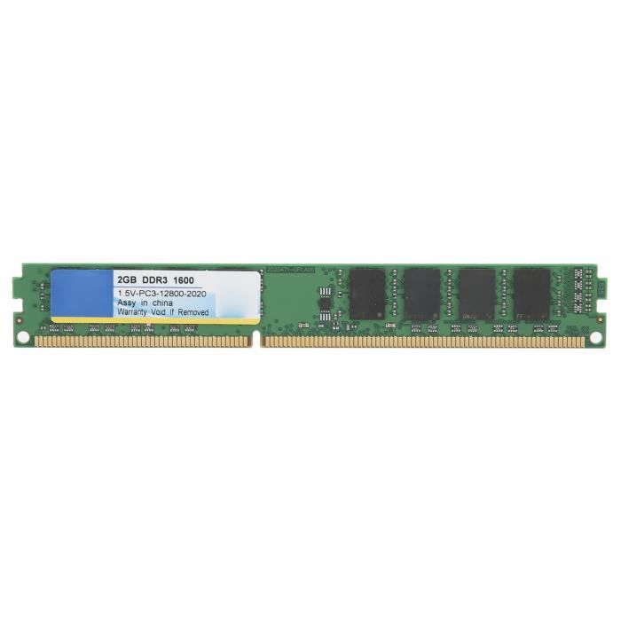 Module de mémoire DDR3, Module de mémoire de bureau DDR3 2 Go 1600 Mhz PC3-12800 1,5 V ...