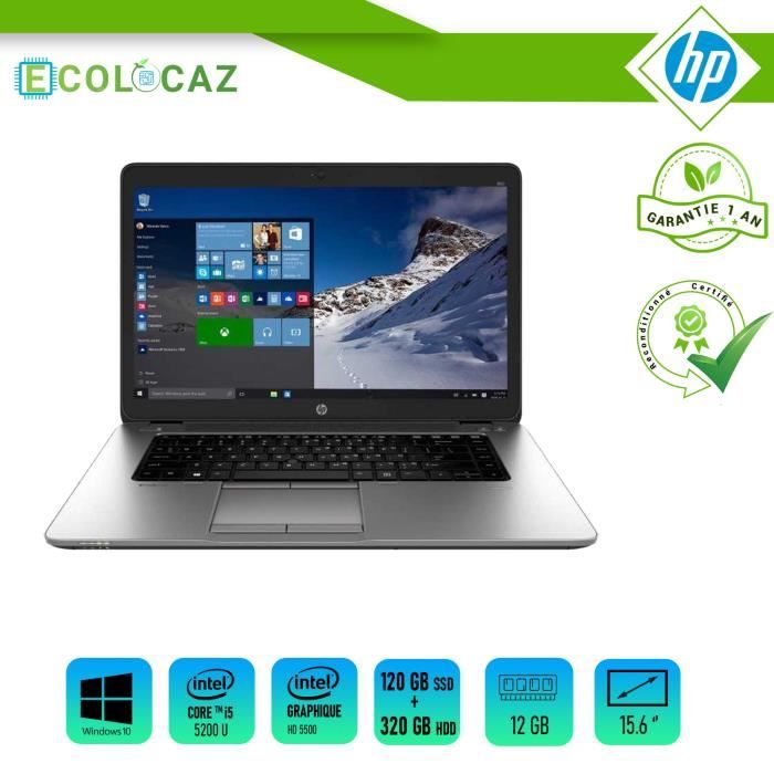 HP EliteBook 850 G2 - 12 GB RAM - 320 GB HDD + 120 GB SSD - Cdiscount ...