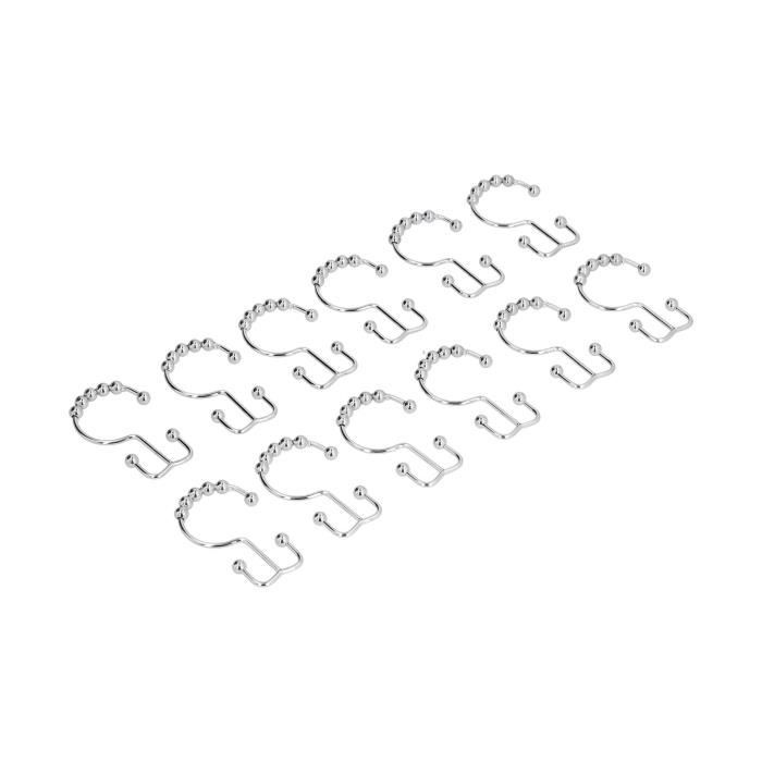 HURRISE Crochet de rideau de douche Crochet de rideau 12pcs Crochets de ...