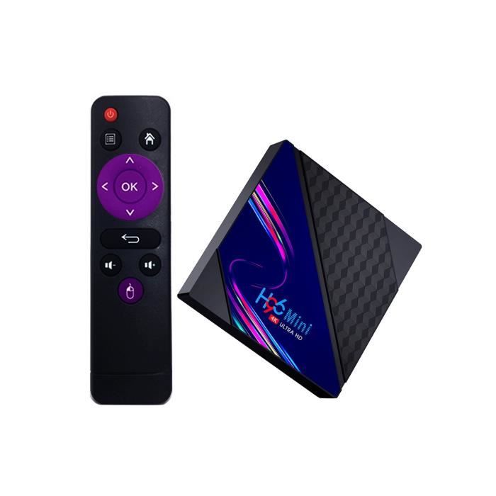 1+8g H96 Mini V8 RK3228A Smart Tv Box Android 10 4K pour Youtube Media ...