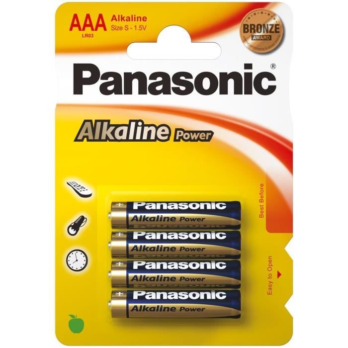 4 PILES LR03 - AAA (Micro) PANASONIC - Cdiscount Jeux - Jouets