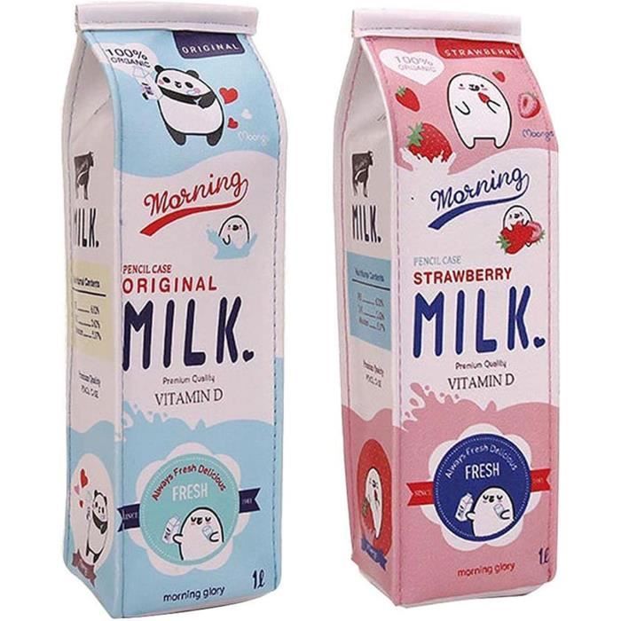 Kine 2Pièces Petite Milk Manga Trousse Scolaire Pas Cher pour Ecole ...