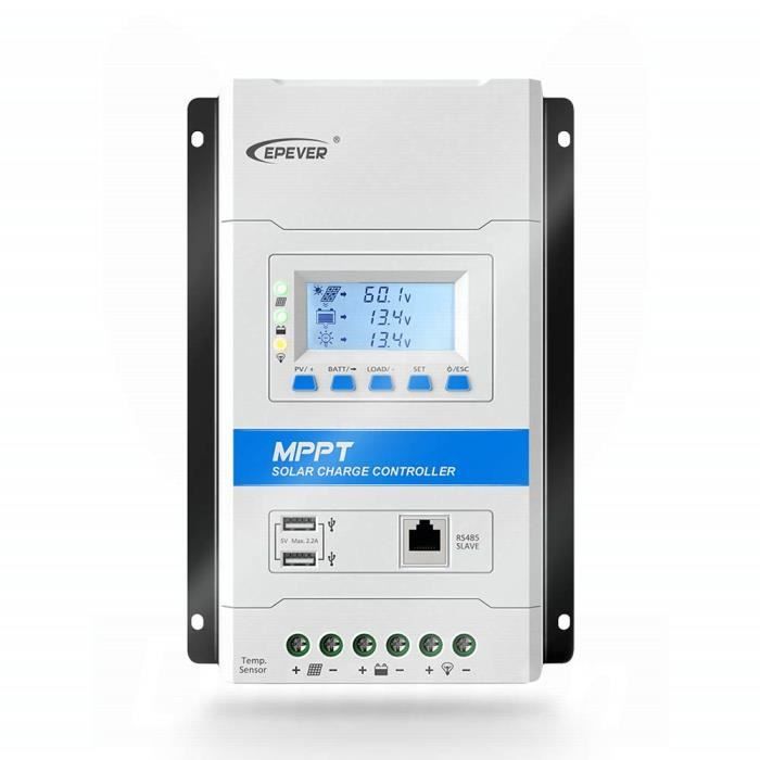 EPEVER 30A MPPT Régulateur de Charge Solaire 12V-24V Contrôleur de Charge de Batterie pour ...