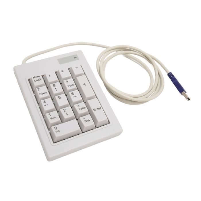 Tbest Numeric Keypad, Portable Mini Numpad 17 Key for Financial for ...