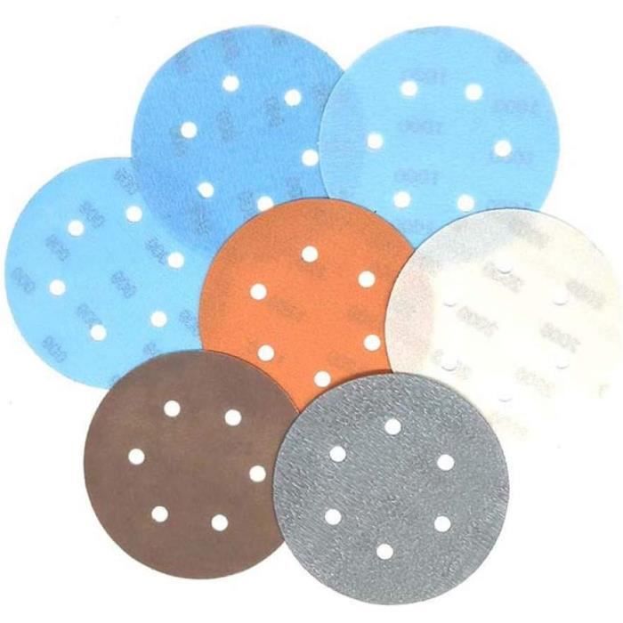 10 Pièces 6 Pouces 150 Mm 6 Trous Disque De Ponçage Ultrafin Papier De ...