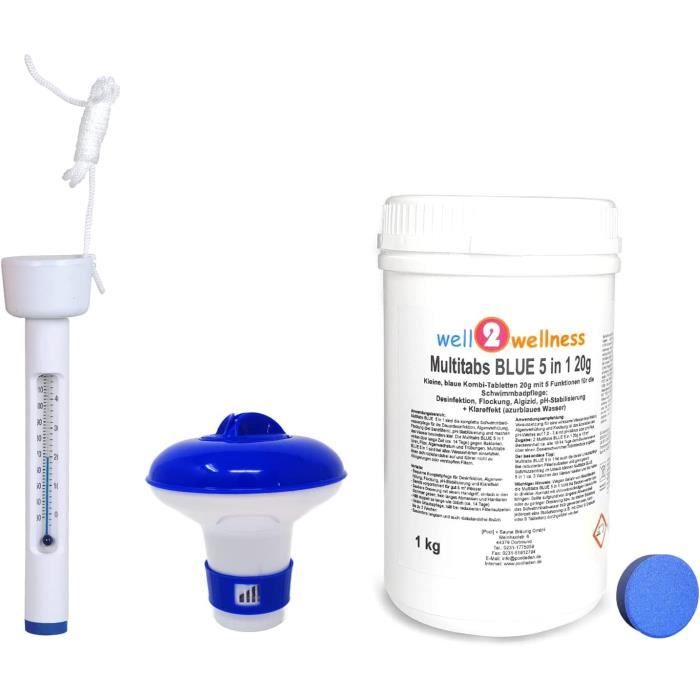 Ensemble d'accessoires de piscine Set C Basic 3 - pièces chlore Blue ...