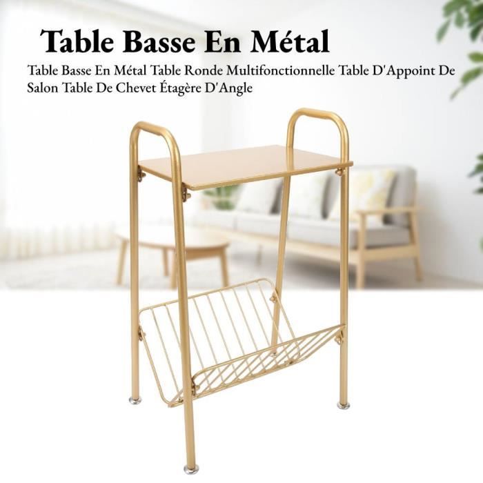 Table Basse Multifonctionnel 24x40x61cm Avec Manuel En Métal Luloboutique 2929 Cdiscount Maison