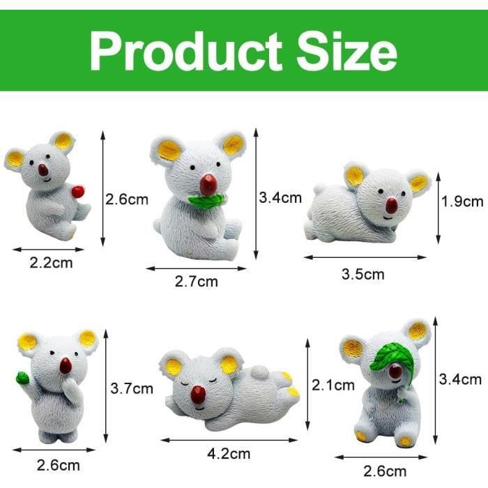 Koala Figurine, Koala Miniature Résine Figure Anniversaire Koala ...
