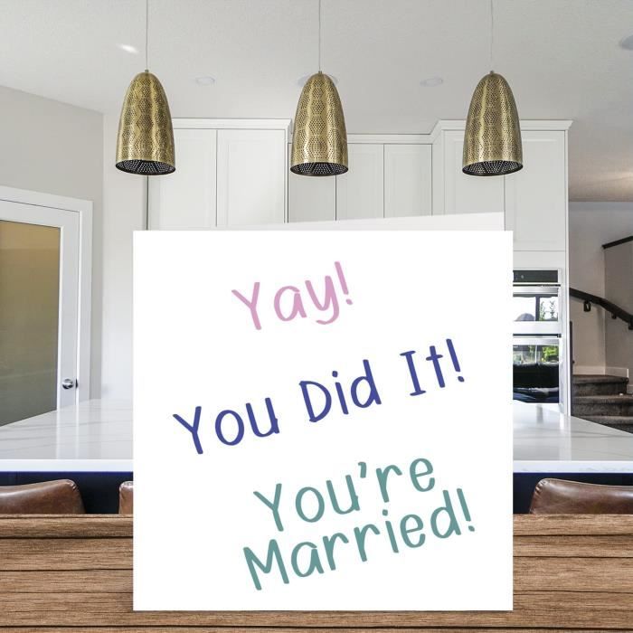 Cartes de mariage pour mariée et marié – Yay! You Did It! You're ...