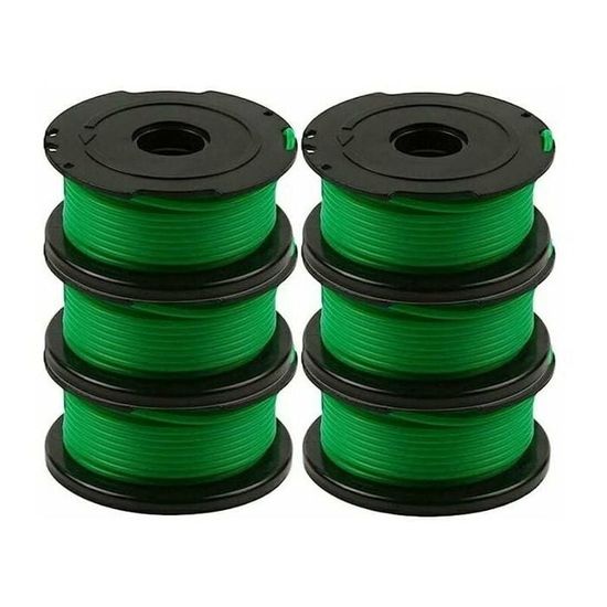 Lot de 6 bobines de fil pour débroussailleuse Black and Decker GL7033, GL8033, GL9035, de 6 ...