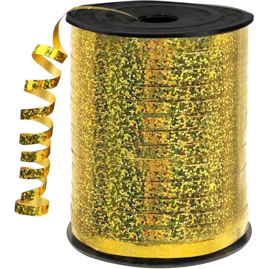 Une Bobine Bolduc Doré Lisse - 400m x 5mm Ruban Cadeau Doré pour ...