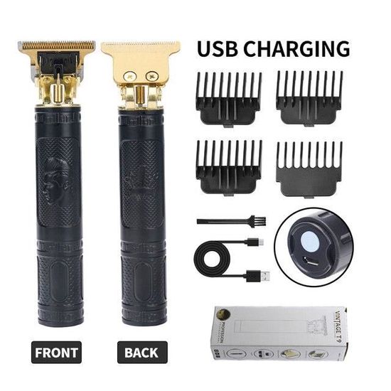 TONDEUSE CHEVEUX Tondeuse à cheveux professionnelle Vintage t9 pour hommes rasoir électrique ...