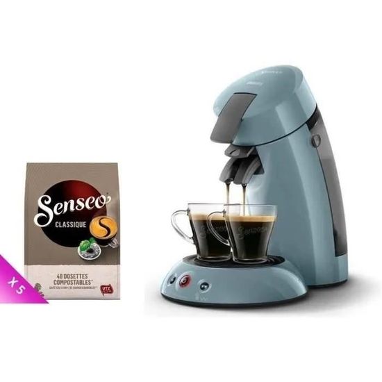 Machine à café dosette Philips SENSEO Original HD6553/21 Bleu Gris ...