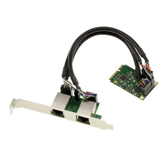 KALEA-INFORMATIQUE Carte MiniPCIe - DUAL GIGABIT LAN ETHERNET - 2 PORTS - Mini PCI Express ...