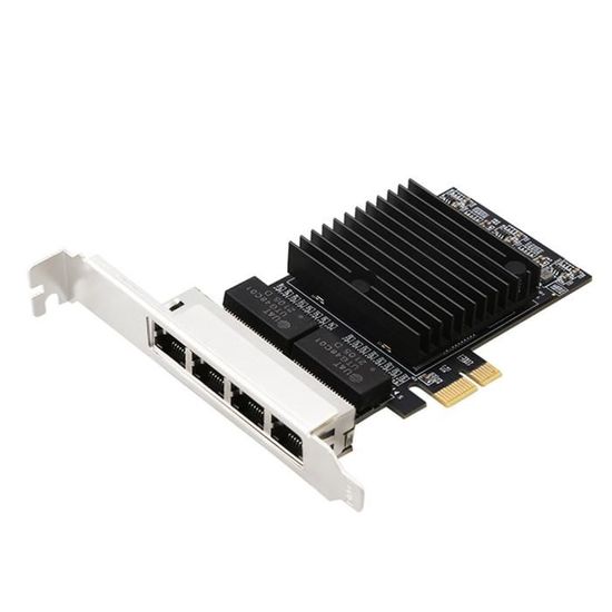 4 Ports Gigabit PCIe x1 Network Card Chip Ethernet 10-100-1000Mbps ...