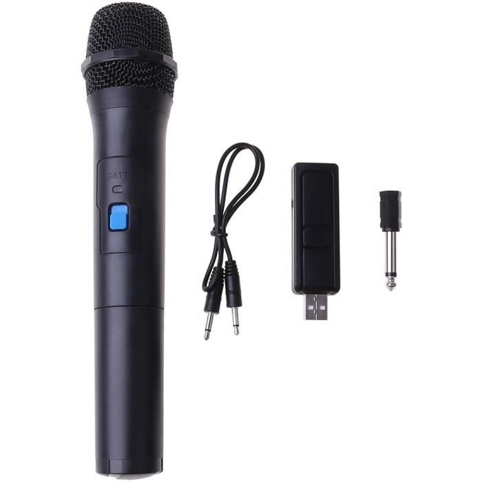 Microphone sans fil micro portatif mégaphone avec récepteur usb pour ...