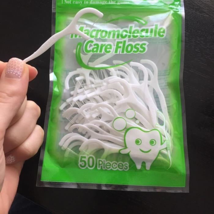 50 pcs-lot fil dentaire soins bucco-dentaires bâton de dents brosses ...