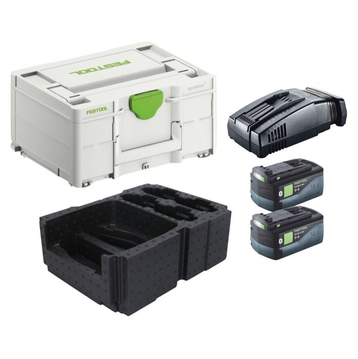 Festool Energie Set 2x BP 18 Li 5,0 ASI EU Batteries 5,0 Ah 18 V + SCA ...