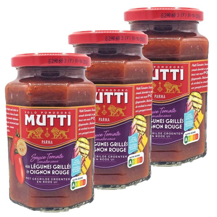 Mutti - Lot 3x Sauce tomate aux légumes grillées et oignon rouge ...