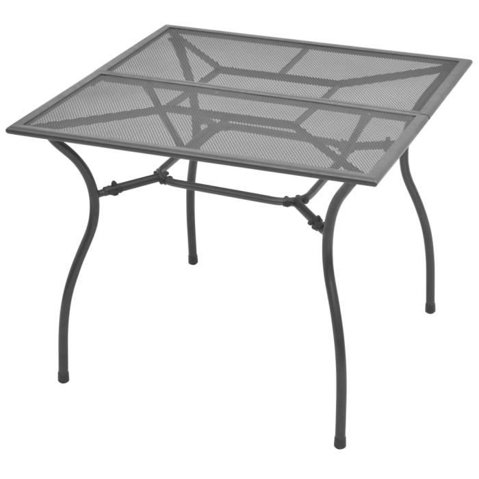 AKO Table de jardin 90x90x72 cm Acier Treillis-AKO7394667420930 ...
