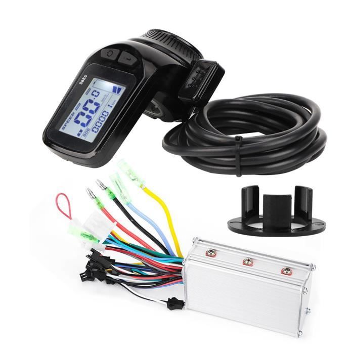 E-bike Controller Display, E-bike Scooter LCD Display, LCD Display Metal + Plastic Durable for ...