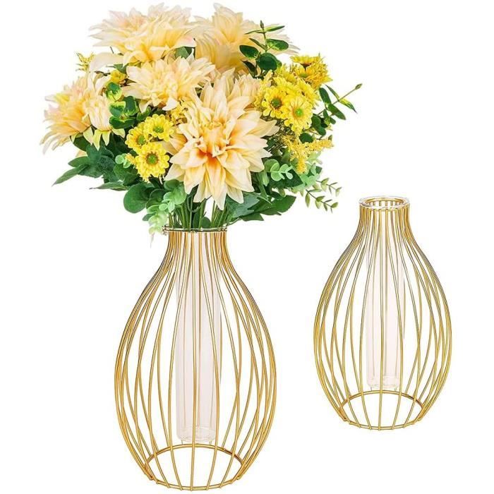 Vase à Fleurs en Verre, Vase à Fleurs en Verre Géométrique, Vase Tube à ...