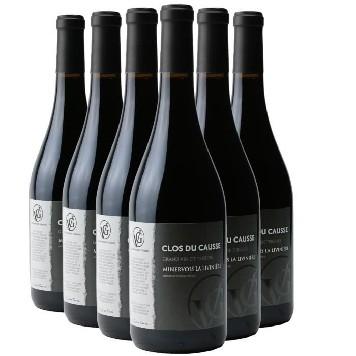 Minervois-La-Livinière Le Clos Du Causse Rouge 2019 - Lot de 6x75cl - Domaine Combe Blanche ...