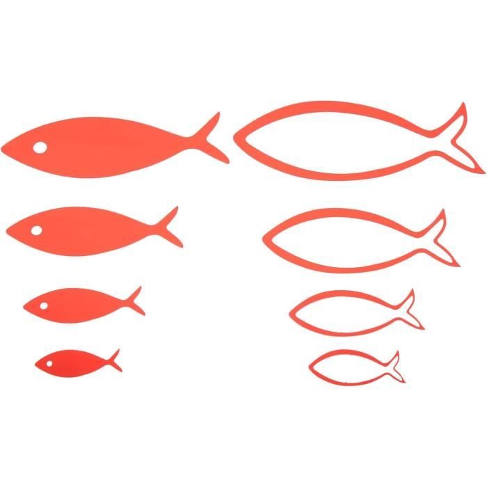 Etiquette Autocollante Poisson Sticker Acrylique Poisson Miroir ...