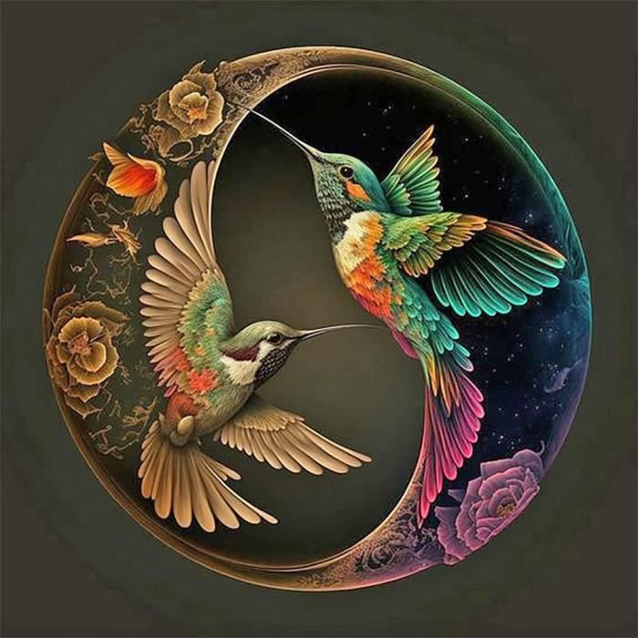 Broderie Art Diamant Complet Kit, Diamond Painting T Chi Du Colibri ...