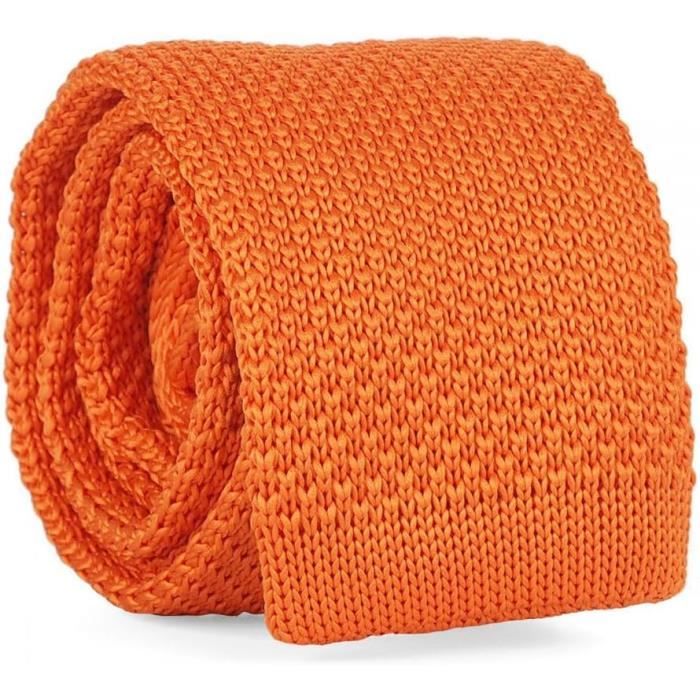 Cravate Tricot Homme Unie Ou Rayée - Cravate Fine Tricotée Style Maille ...