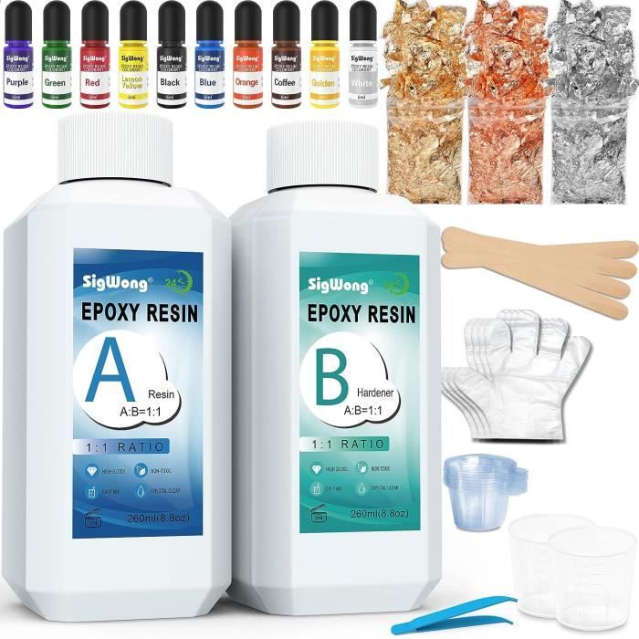 Résine Époxy Transparente 520ml Kit - 1: 1 Ratio Revêtement en résine ...