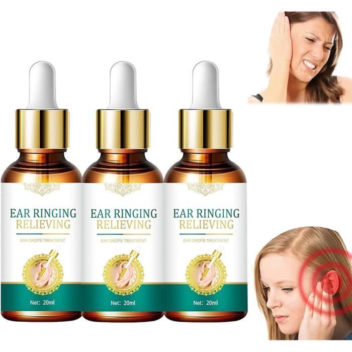TinniClear Ear Drops Tinnitus Relief Drops Ear Tinnitus Treatment Oil Natural Herbal Ear Tinnitus Treatment Oil 3Pcs