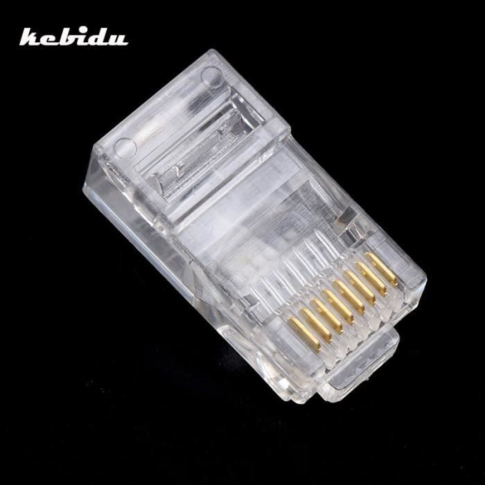 RJ45 -lot de 50 connecteurs de câble modulaire RJ45 CAT5 CAT5E ...