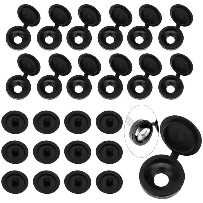 100 pièces capuchons de vis en plastique à charnière et 50 pièces ...