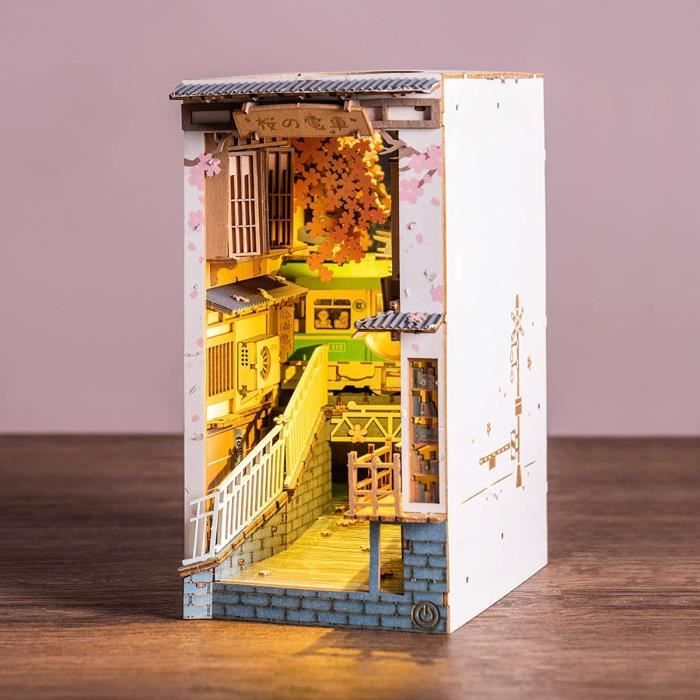 DIY Book Nook Kit Puzzle 3D Maquette de Booknook en Bois a Construire ...