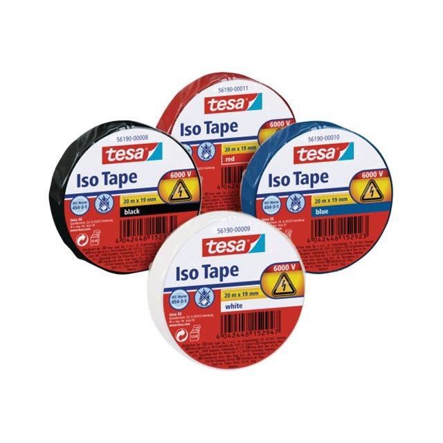 Bande d'isolation électrique - tesa - Iso Tape - 19 mm x 20 m - Noir ...