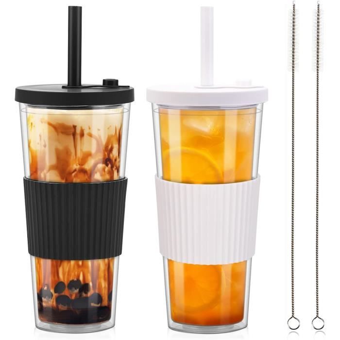 730Ml Boba Gobelet Verre Bubble Tea Cup Anti-Fuite, Tasse À Thé À Bulle ...