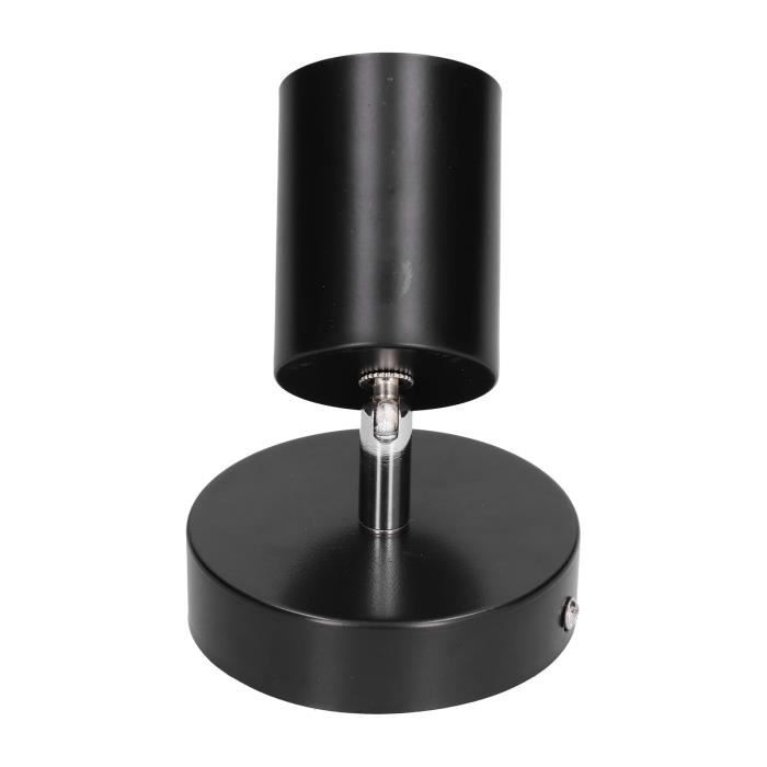 HEG Rom Support De Lampe Ajustable En Fer Forgé Tête Unique Pour Spot Gu10 Plafonnier Noir À Une ...