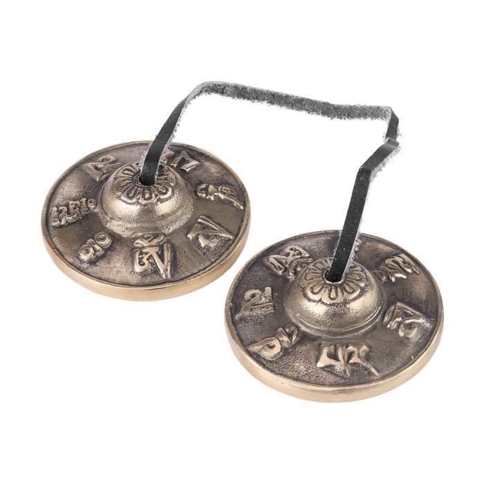 Cymbales en laiton Cloches, Symbole de la Chance Bouddhiste Méditation ...