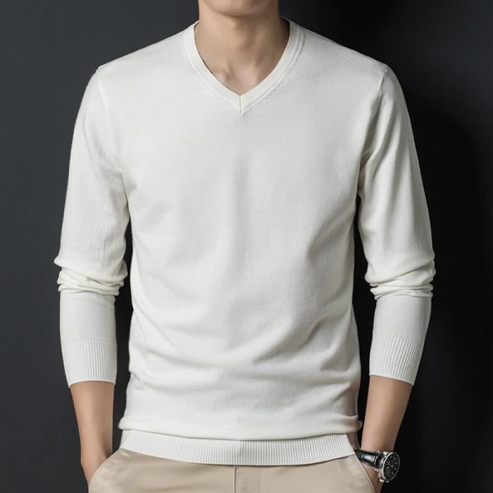Pull en laine pour homme - marque - Col V - Style classique - 10 ...