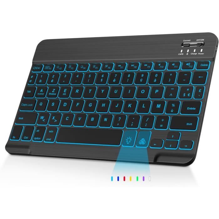 Clavier Rétroéclairé Bluetooth 11'' - Azerty Portable Clavier Pour Mac ...