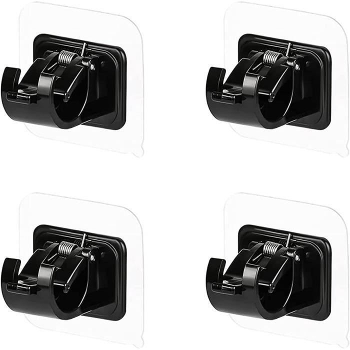 4 Pièces Support Tringle Rideaux sans Percage,Accroche Rideau Adhesif ...