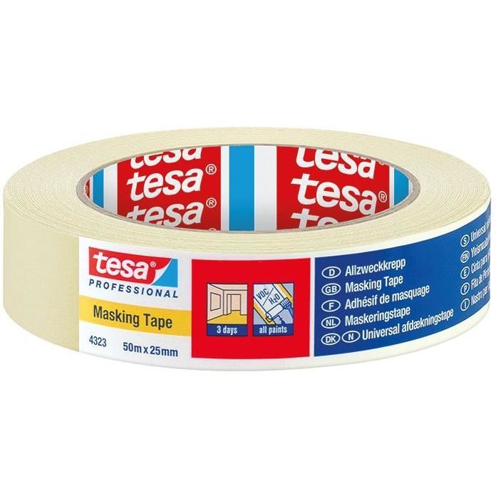 TESA Ruban protection peinture - 50 m x 25 mm - Cdiscount Bricolage