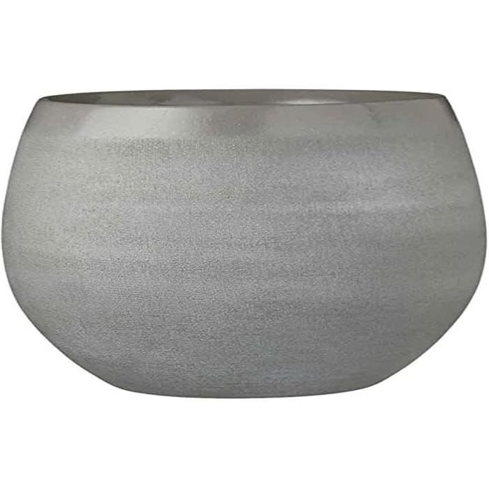Douro Pot De Fleurs Terre Cuit Rond Gris Clair 23 X Ø 26 Cm - Pot De ...