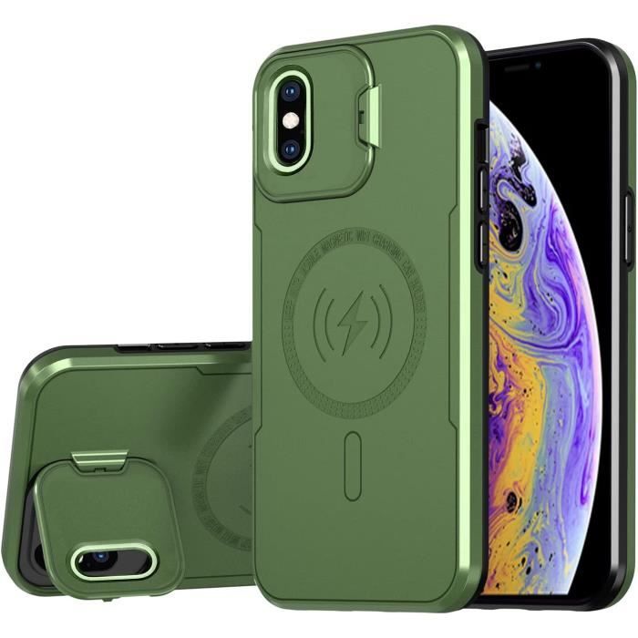 Coque Magnétique Pour Iphone X Compatible Avec Magsafe,Support Bague De Caméra Intégré coque ...