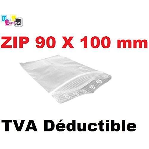 Lot de 50 Sachets 90 x 100 mm fermeture zip Transparent. Sachet ...