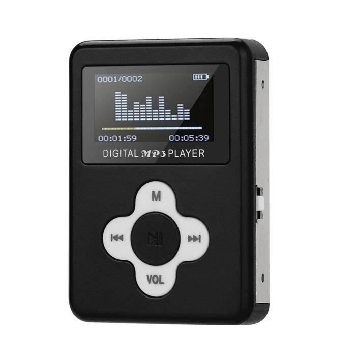 Lecteur MP3 YWEI - Mini lecteur MP3USB avec écran LCD - 32 Go - Noir ...