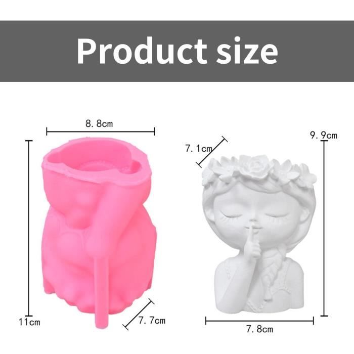 Moule Pot Fleurs en Béton - Résine époxy Gypse Ciment Moules Argile ...