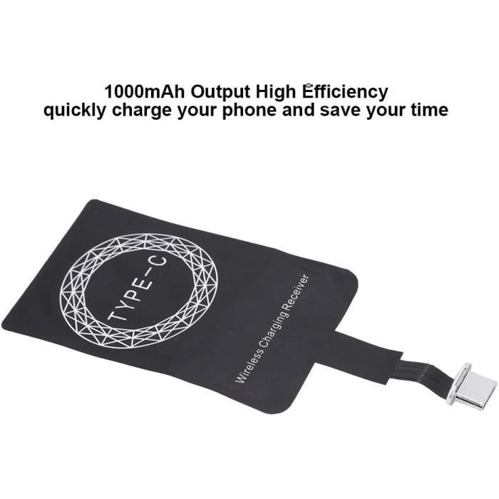 Chargeur Sans Fil Usb C Qi, Récepteur Qi Usb C, Récepteur De Chargeur Sans Fil De Type C Pour ...